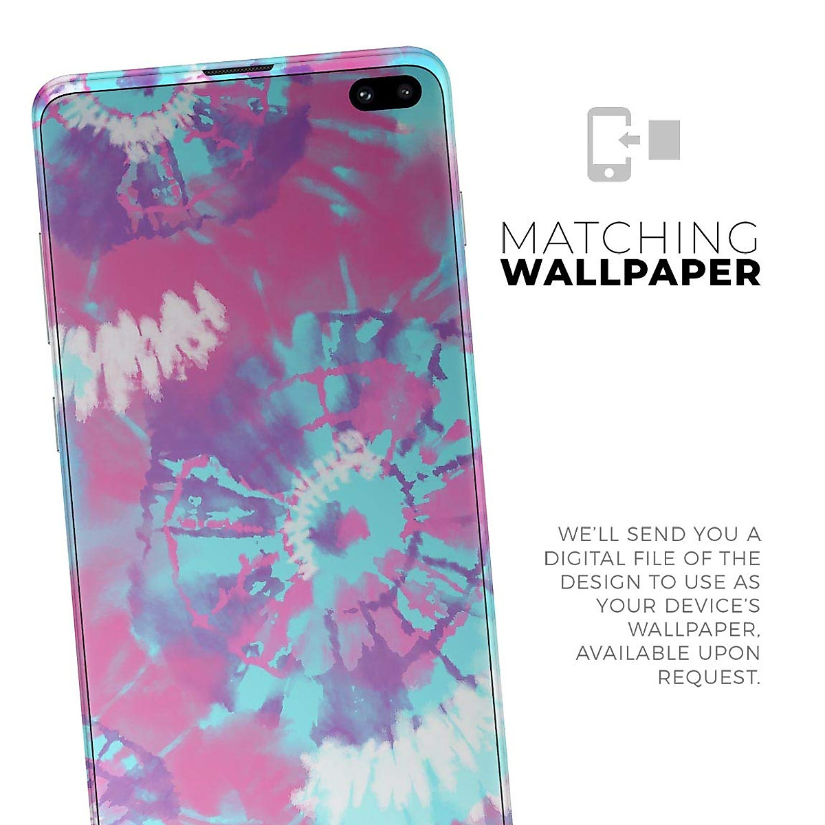 DesignSkinz Spiral Tie Dye V5 Protective Vinyl Decal Wrap Skin Cover Compatible with The Samsung Galaxy S20 (Screen Trim & Back Glass Skin)