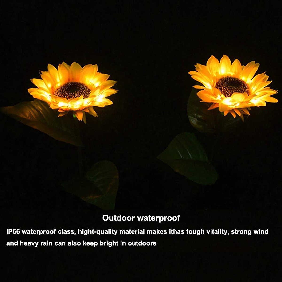 CENGNIAN 26in Sunflower Flower Solar Lights, Solar Fairy Lights Decor Fence Landscape Patio Yard Walkway, Landscape Stake Light for Yard, Pathway, Patio Decor, Solar Lights for Outside