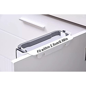 EWholesalers Hanging Kitchen Trash Can, 2.4 Gallon Plastic Folding Small Garbage bin, Collapsible Mini Hanging Waste Bin for Cabinet, Car, Bedroom, Bathroom, Kitchen, and Office. (White)