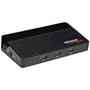 Amazon Basics 10 Port USB 2.0 Hub, 5-Pack For Tablets, BLACK