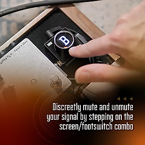 Rock Stock Nano Electric Guitar Tuner Pedal - Compact Chromatic Tuner Foot Pedal Fits on Any Pedalboard - For Acoustic, Electric, Bass Guitar, Mandolin and Other Instruments