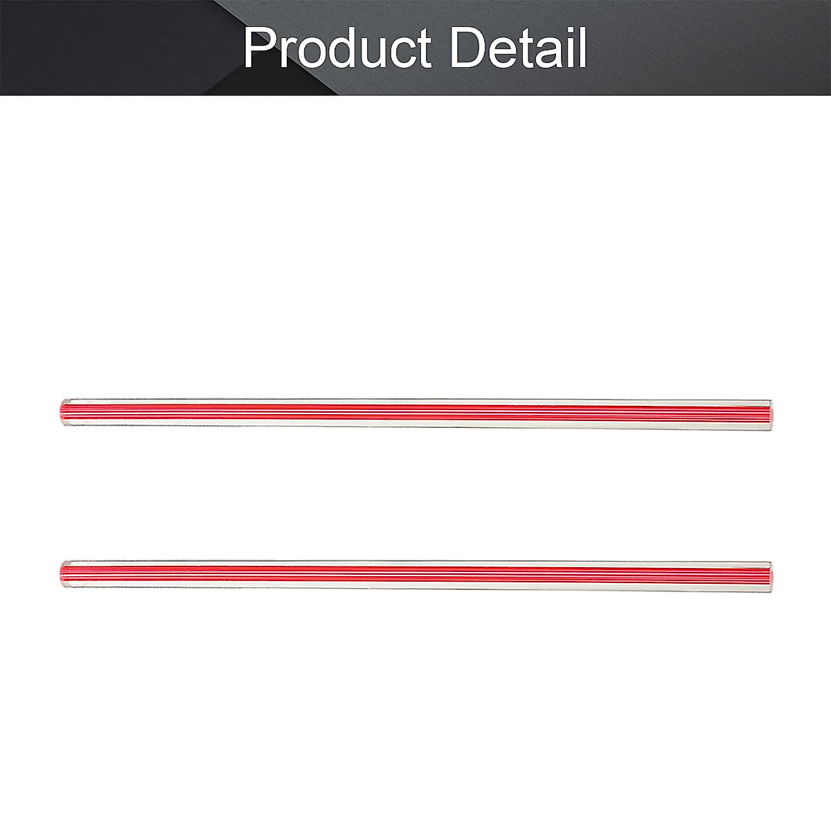 Fielect Red Straight Line Acrylic Round Rod Standard Plexiglas Tolerance Lightweight for DIY 10mm Diameter 250mm Height 2Pcs
