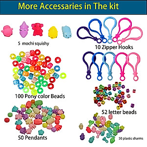 XYTLAX 16800+ Rubber Bands for Bracelets Making Kits in 35 Colors,600 S-Clips,300 Beads, 30 Charms, DIY Rubber Loom Bands Kit DIY Art Craft Birthday Christmas Gift (Blue)