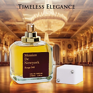 Mession de New York Rouge 540 Eau De Parfum for Men and Women - Saffron & jasmine as top notes - Base of Cedar & Fir Resin - Fragrance Choice for Daily Wear - Elegant 100ml Bottle with Suede Pouch