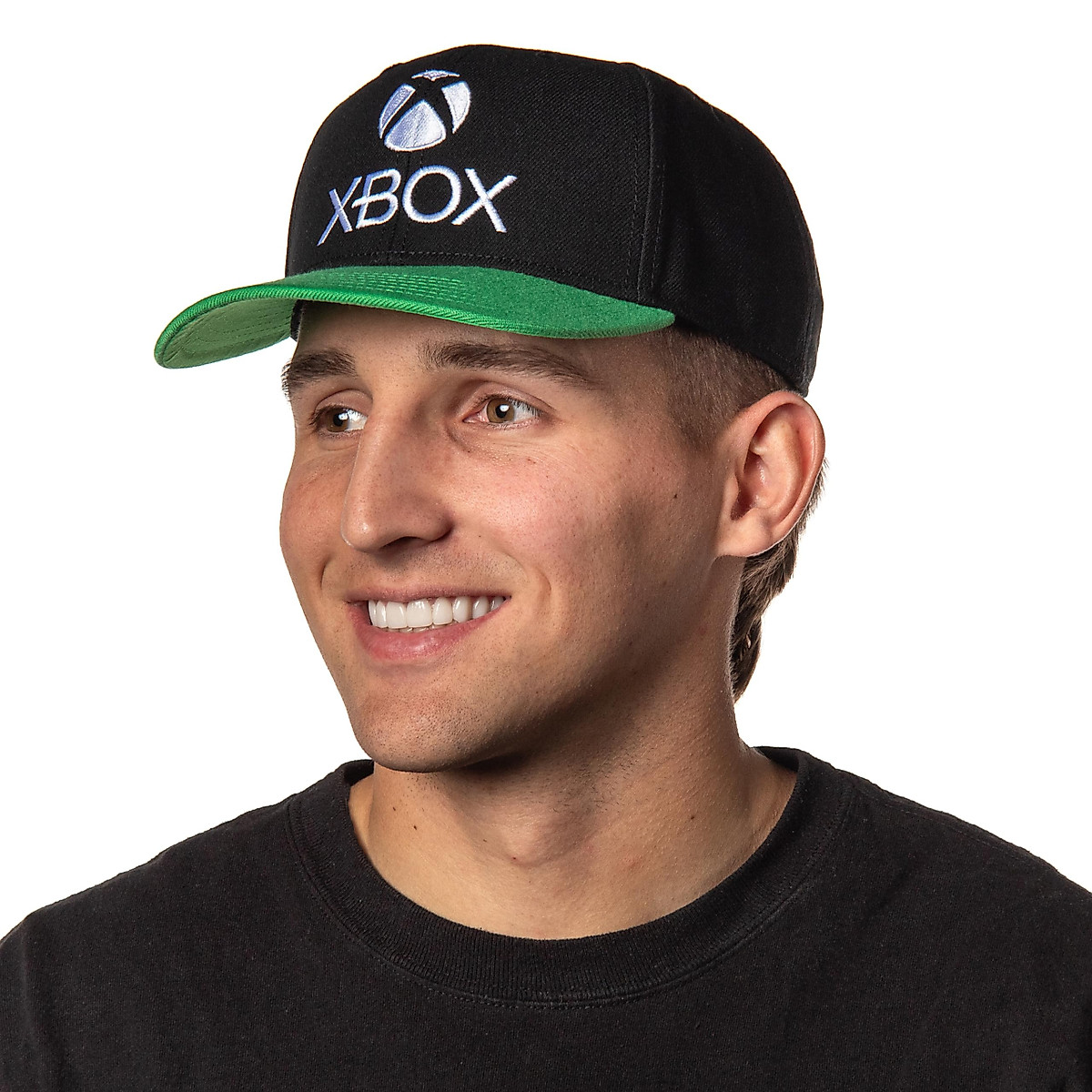 Xbox Mens' Gaming Logo Snapback Hat Adult Precurve Adjustable Hat Cap | Perfect for Everyday Wear and Video Game Fans Black