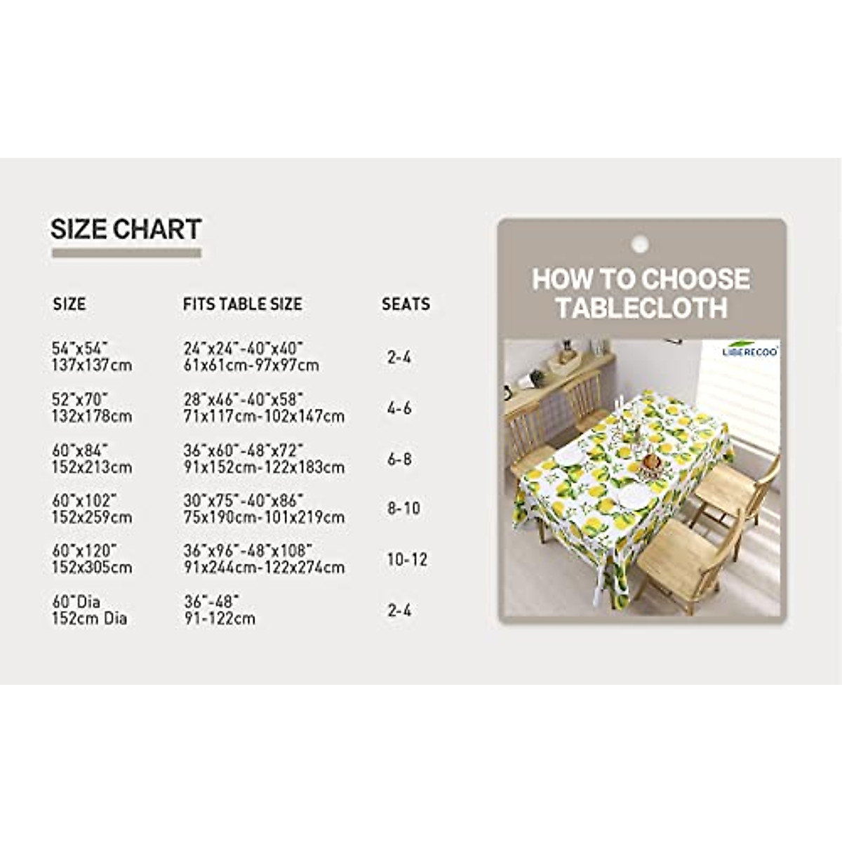 LIBERECOO Vinyl Tablecloth Flannel Backed Stain-Resistant PVC Table Cloth Waterproof Oil-Proof Wipeable Indoor/Outdoor Picnic, BBQ and Dining Table Cover (60 x 84 Inch, Lemon)