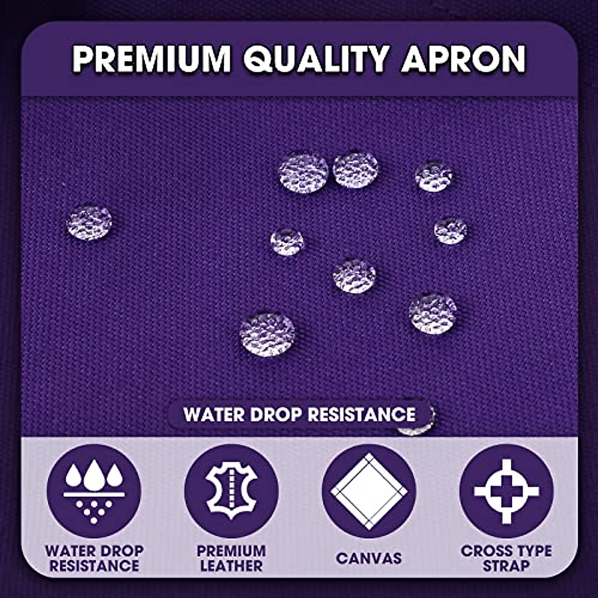 Janmercy 2 Pack Gardening Apron with Pockets Adjustable Garden Apron with Quick Release Pockets for Harvesting Gardening Weeding Waterproof Garden Apron Gardening Gifts for Women Men