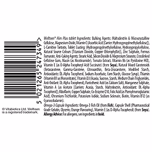 Vitabiotics Wellteen Him Plus Omega-3 - Maximum Nutritional Support for Teenagers and Young Men Ages 13-19 - 56 Tablets and Capsules