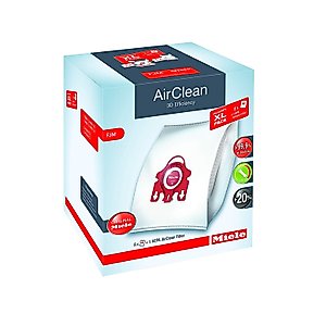 Miele Original Allergy XL Pack AirClean 3D FJM Vacuum Cleaner Bags, 8 x Bags, 1 x HEPA Filter