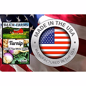 6 Grams 2500 Purple Top White Turnip Seeds for Planting Non-GMO Heirloom Vegetables Variety Seed Packet Instructions to Plant Home Vegetable Garden Great for Summer Fall & Winter Gardens B&KM Farms