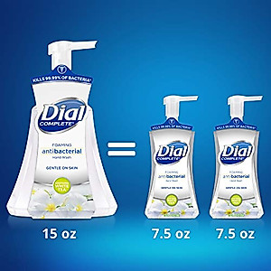 Dial Complete Antibacterial Foaming Hand Wash, Coconut Water/Soothing White Tea, 15 fl oz (Pack of 4)