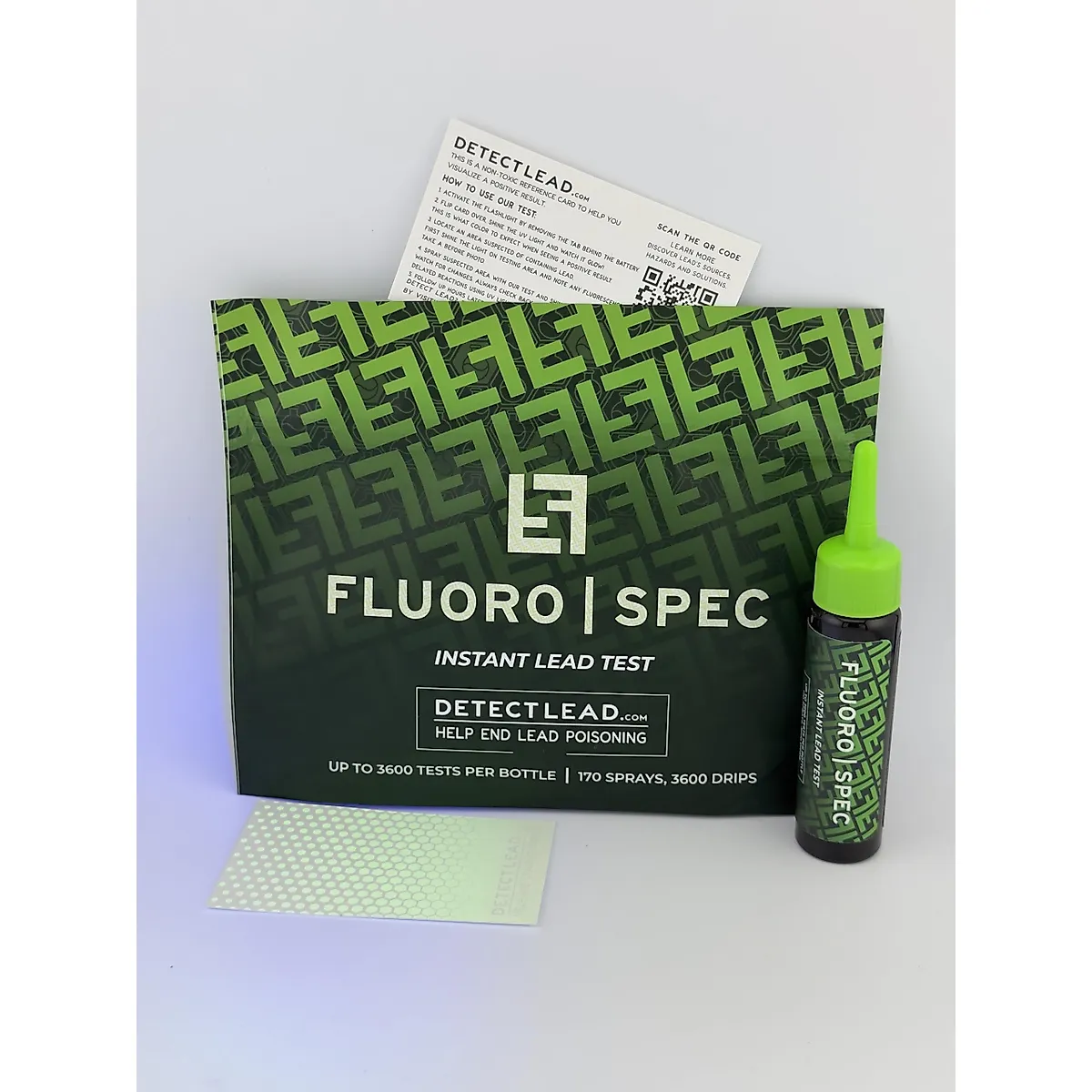 FLUORO-SPEC Instant Lead Testing Kit, Light Lead Up, Indicates Lead Hazards on Any Surface Spray and Shine The Light to Test for Lead