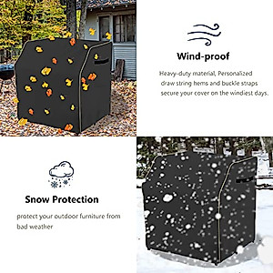 Bitubi 41 Inch Outdoor Bar Set Cover 600D Oxford Cloth Classic Black Heavy Duty Waterproof Patio Bar Set Cover Wicker Bar Table Set Covers