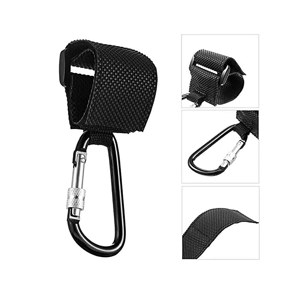 Stroller Hooks Clips for Diaper Bags, 2 Pack of Baby Durable Clips Hooks for Stroller to Hang Bags, Adjustable Multi-Purpose Hooks,Stroller Organizer, Purse