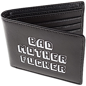 Miramax, Officially Licensed Black/White Embroidered Bad Mother Leather Wallet