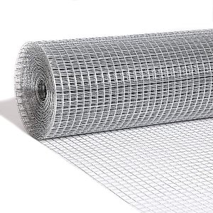 Nueve Deer Hardware Cloth 6 foot x 50 foot 1/2 inch Mesh 19 Gauge, Hot Dip Galvanized After Welding, Welded Wire Mesh Roll Chicken Wire Fencing Cage Wire Rodent Wire
