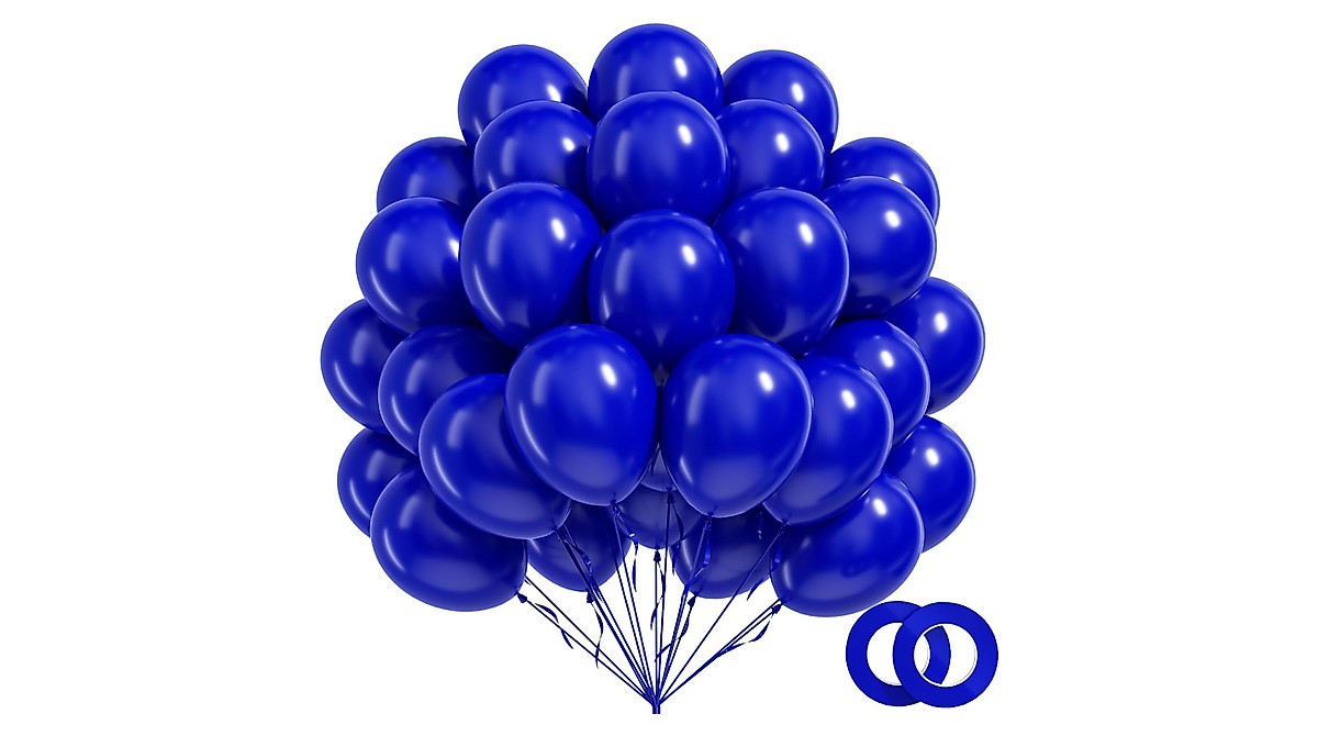Royal Blue Balloons 100pcs for Party Decorations | BAUANOOY