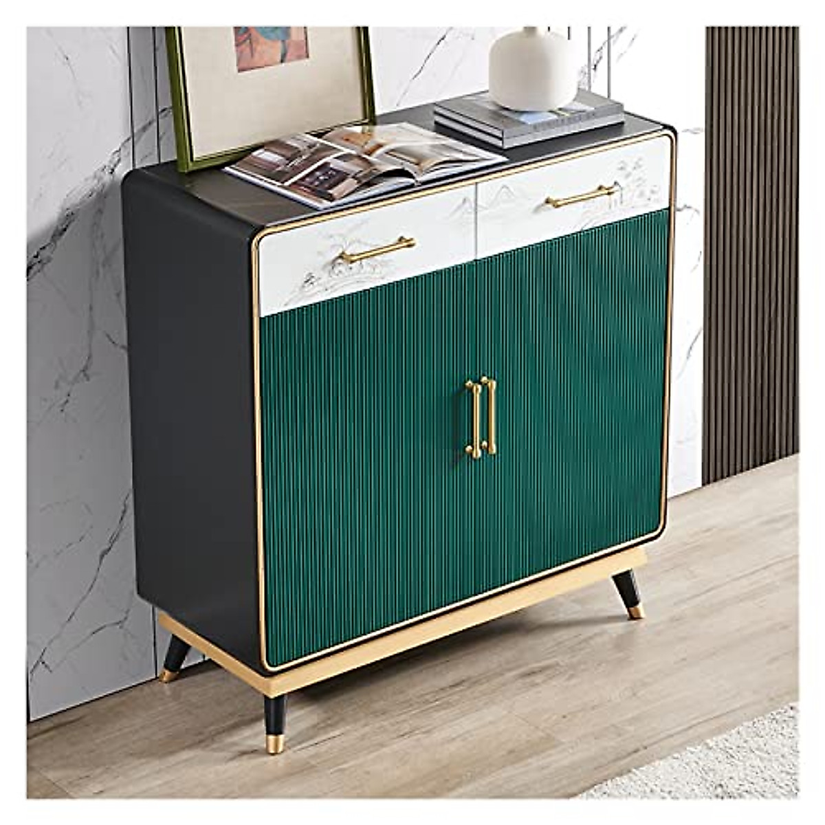 KIZQYN Shoe Storage Cupboard Modern Home Entryway Cabinet Living Room Partition Storage Cabinet Entry Foyer Cabinet Decorative Cabinet Shoes Storage Cabine (Size : 80x40x95CM)