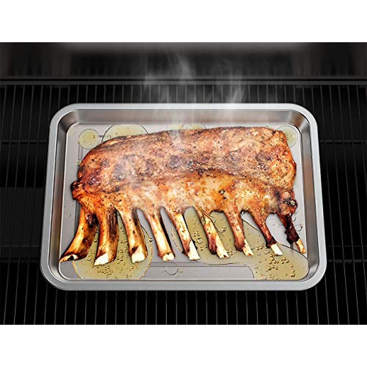 only fire Stainless Steel Baking Sheet with Rack Roasting Pans for Smokers and Pellet Grills Great Kitchen Baking Accessories