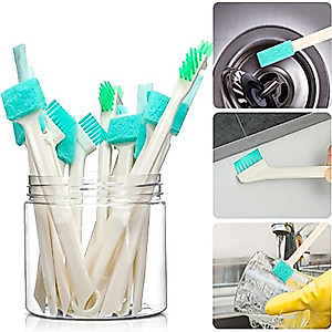 16 Pcs Small Household Cleaning Brushes Deep Detail Crevice Cleaner Brush Set Crevice Cleaning Tool 8 in 1 Detail Cleaning Brush Bottle Cap Brush for Small Holes Corner Space Keyboard Bottle Tile