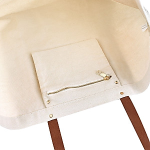 ELEGANTPARK Birthday Gifts for Women Mom Friend Personalized Bag with K Letter Teacher Gifts Bridesmaid Gifts Monogrammed Gifts for Women Canvas Tote Bag and Makeup Bag 2 Pcs