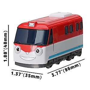 Pull Back Car Train Toy - Titipo and Friends 3 Vehicles Set Christmas Birthday Gifts for Kids and Toddlers Boys and Girls 3 Years and Up