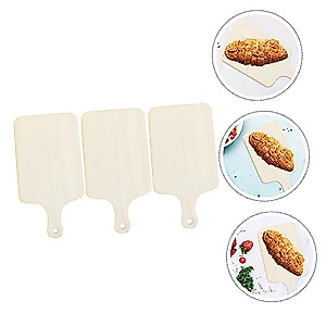 RUNROTOO 3pcs DIY Tray Wooden Meat Serving Platter Wooden Pizza Serving Trays Mini Cutting Mini Cutting Board Charcuterie Tray Easy Cheese Fruit Serving Plate Chopping Board Blank Wood Tray