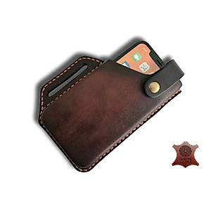 Case for iPhone 5 13 Pro Max, made of genuine leather with a belt clip (iPhone XR)