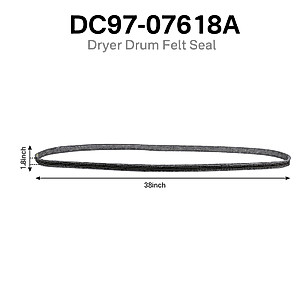 DC97-07618A Upgraded Dryer Drum Felt Seal Replacement Kit Fits for Samsung DV42H5200EW DV42H5000EW DV45K6500EV DV48H7400EW AP4453798 PD00025731 PS4218879 3998155