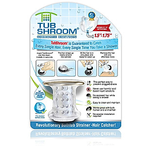 TubShroom Tub Drain Hair Catcher, Chrome & SinkShroom Revolutionary Bathroom Sink Drain Protector Hair Catcher, Strainer, Snare, Sinkshroom Chrome Edition, 1" -1.4"