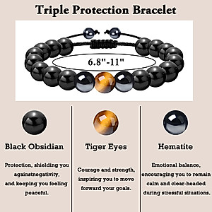 Sereney Happy 18th Birthday Gifts for Boys, Triple Protection Bracelet As Cool Gifts for 18 Year Old Boy, 18th Bday Decoration Jewelry As Gifts for Him Boys Men Male Son Grandson Friend Birthday