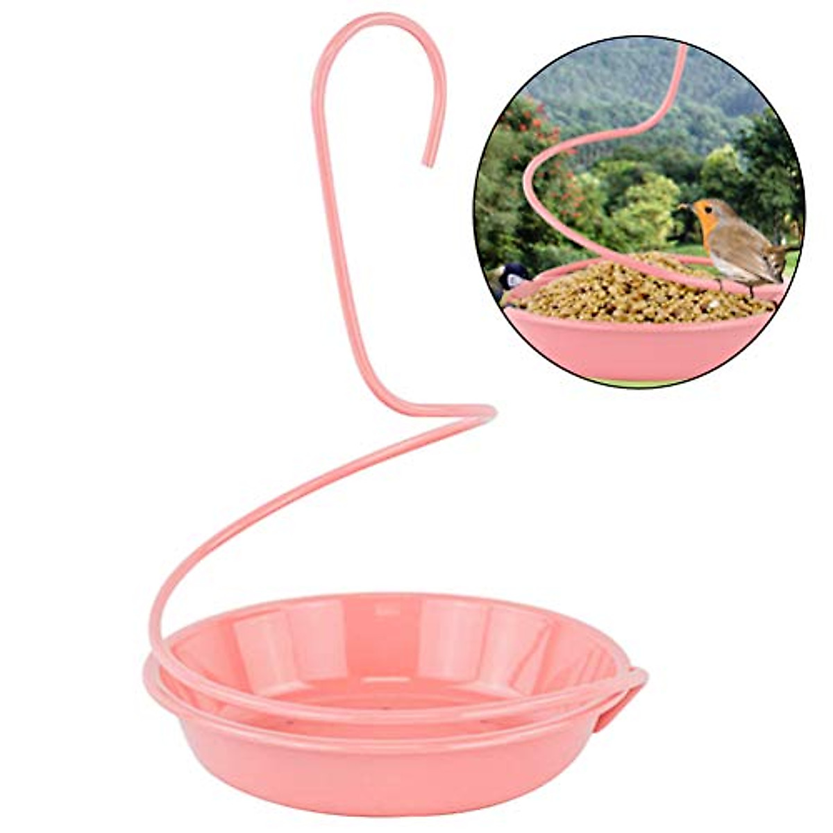 Happyyami Squirrel Feeders 1Pcs Hanging Bird Feeder Garden Birds Water Bowl for Outdoor Hummingbird Feeder Wild Bird Outside Feeders Hanging Squirrel Feeder Humming Bird Feeder