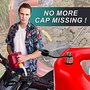 ZOOYL Gas Can Vent Caps Retrofit Kit 3 Packs, Enhances Flow for Faster Refills, Universal Fuel Tank and Gas Can Replacement Vent Valve Made of Durable Stainless Steel with Attached Silicone Rubber Cap