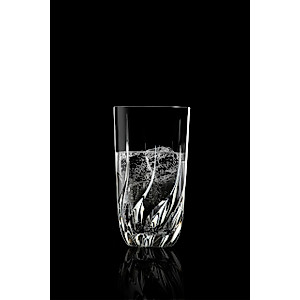 Barski Highball - Glass Tumbler - Set of 6 - Hiball Glasses - Crystal Glass - Beautiful Design - Drinking Tumblers - for Water, Juice, Wine, Beer and Cocktails - 15.75 oz Made in Europe
