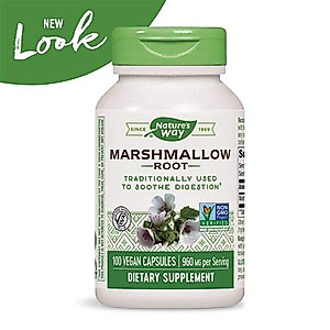 Marshmallow Root, 480 mg, 100 Capsules, From Nature's Way (Pack of 4)
