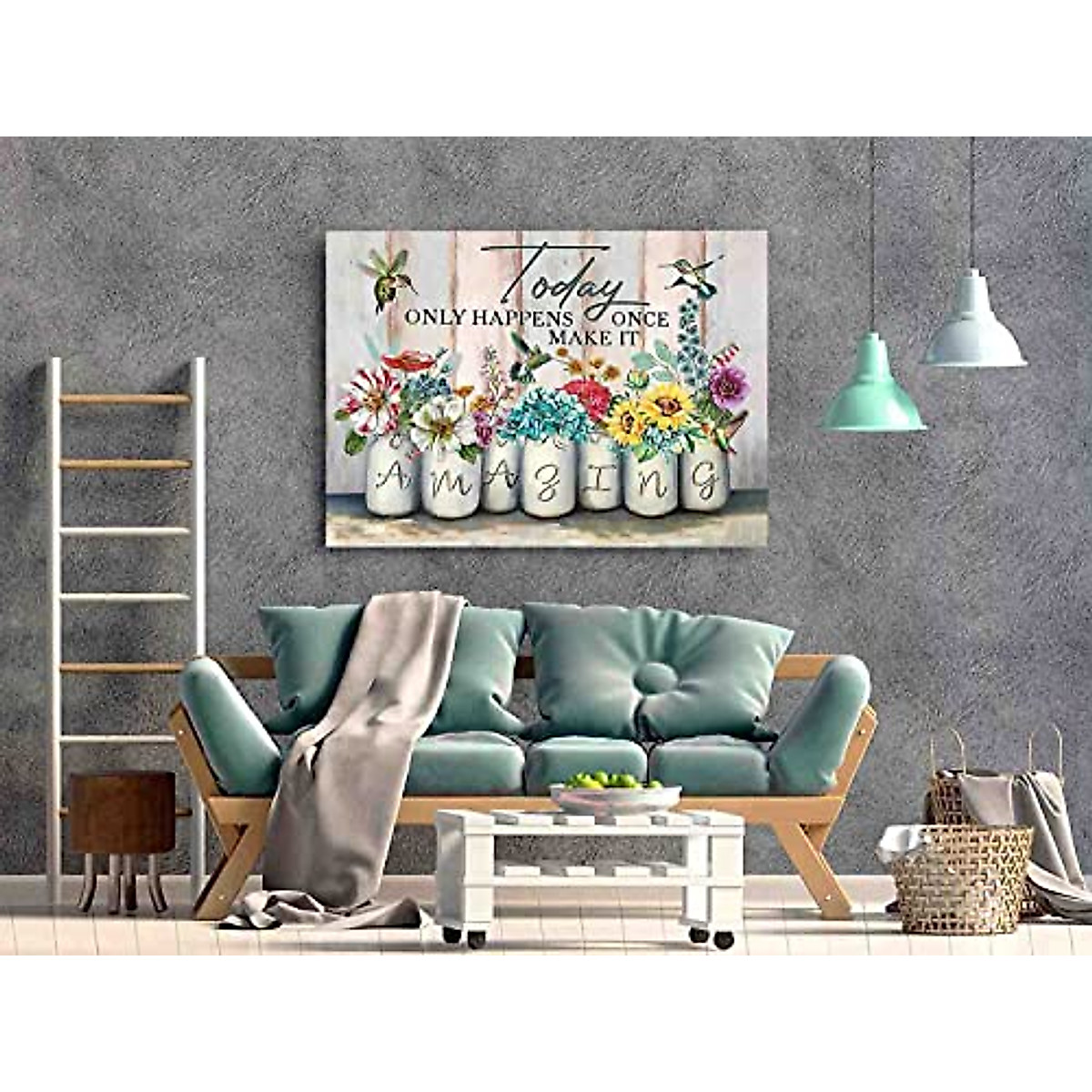 Inspirational Flower Paint by Numbers for Adults Beginner DIY Arts and Crafts Paintwork with Paintbrushes Canvas Oil Painting Wall Decor 16X20 inch