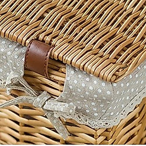UXZDX Rattan Clothes Woven Storage Basket Cosmetic Storage Box, Storage Box Household Basket with Lid