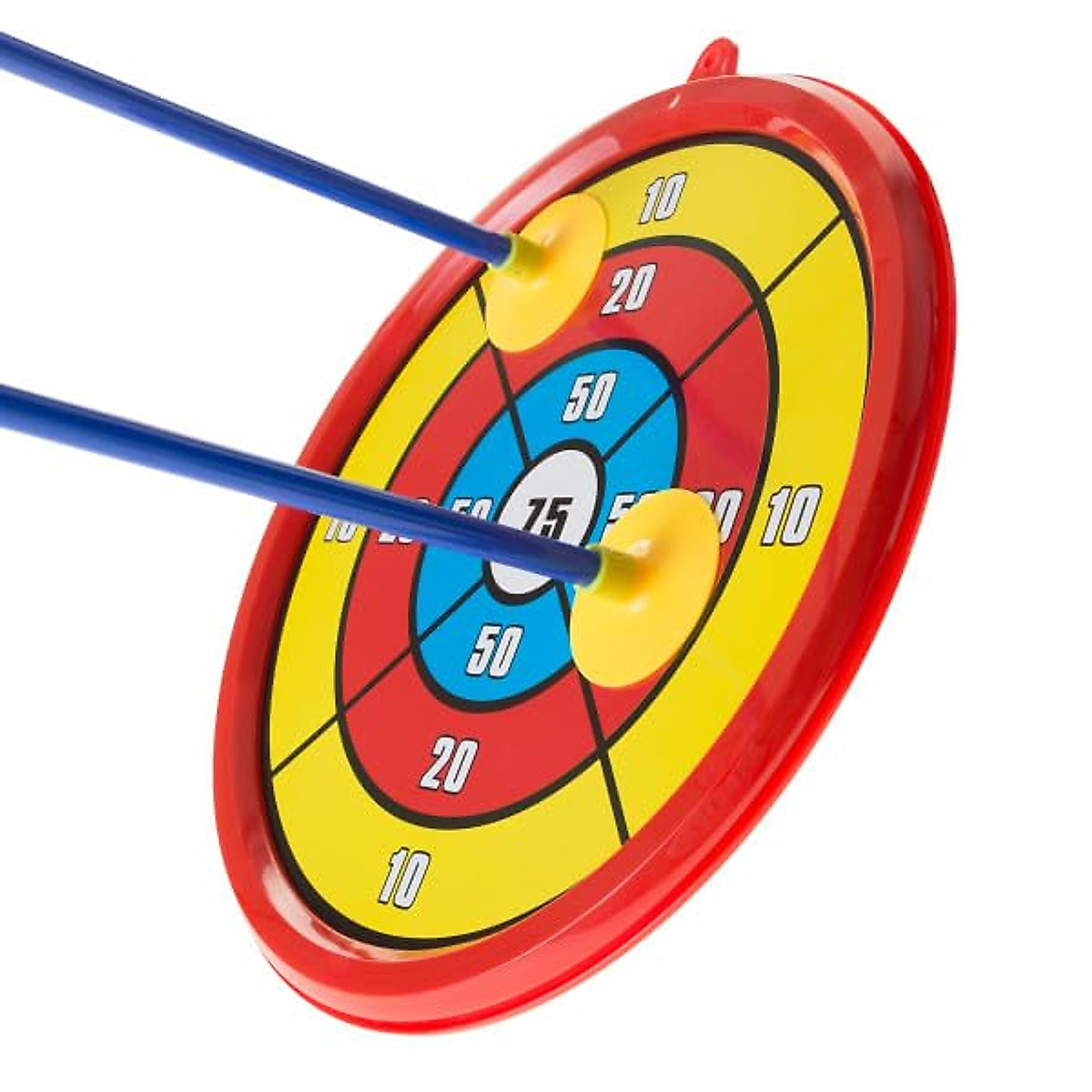 Kids Bow and Arrow Set with Target and 3 Suction Cup Arrows - Safe Plastic Toy Archery Game Kit for Boys and Girls Ages 5 and Up