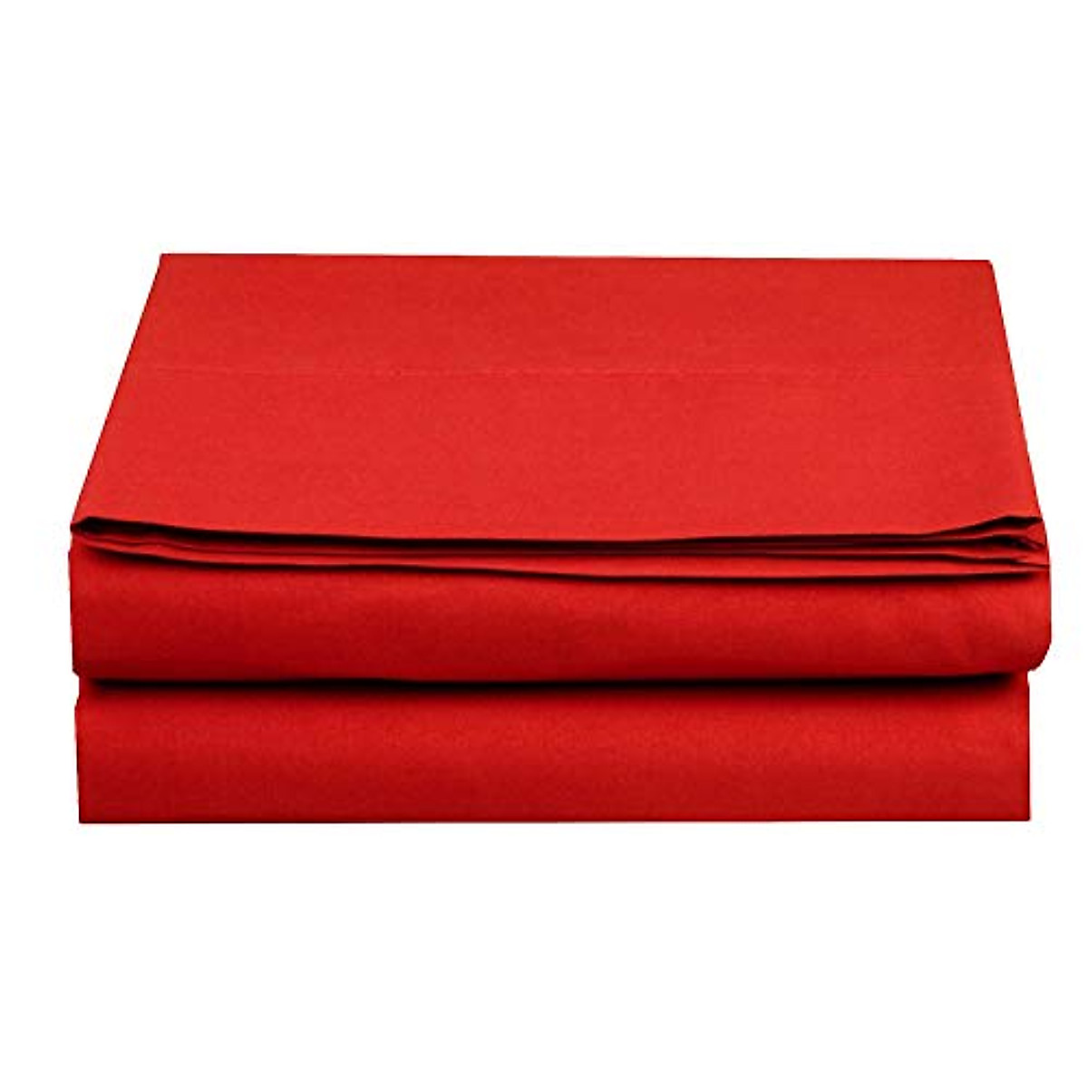 Elegant Comfort Premium Hotel Quality 1-Piece Flat Sheet, Luxury and Softest 1500 Thread Count Egyptian Quality Bedding Flat Sheet, Wrinkle-Free, Stain-Resistant, Queen, Red