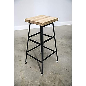 Barstool, Counter stool, Backless Stooll, Commercial Barstool, Reclaimed wood Industrial Steel, Made in the USA, Free Shipping