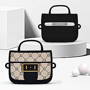 Case for Airpods Pro, Filoto Cute Cartoon Bag Apple Airpod Pro Cover for Women Girls, Silicone Stylish Funny Case for Air Pod Pro Wireless Charging Case Accessories (Black)