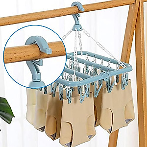 GUYOS Sock Dryer Rack, 13x14in Sock & Clothes Drying Hanger, Clothes Drying Hanger with a Powerful Motor, Foldable Underwear Hanger, Bra Hanger for Hanging Underwear, Towels & Laundry Accessories