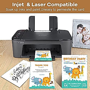 Goefun White Blank Cards and Envelopes 4 x 6 Flat Cards and A6 Envelopes Self Seal 100 Pack for Wedding, Invitations, DIY Greeting Cards, Thank You Cards & All Occasion (Unfolded)