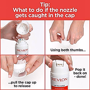 Revlon Permanent Hair Color, Permanent Hair Dye, At-Home Root Erase with Applicator Brush for Multiple Use, 100% Gray Coverage, Burgundy (4B), 3.2 Fl Oz