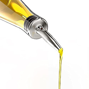 2 Pcs Oil Spout Liquor Pourers Bottle Spout Speed Pourer Olive Oil and Vinegar Stopper Spout for About 3/4" Bottle Mouth, with Dust Caps