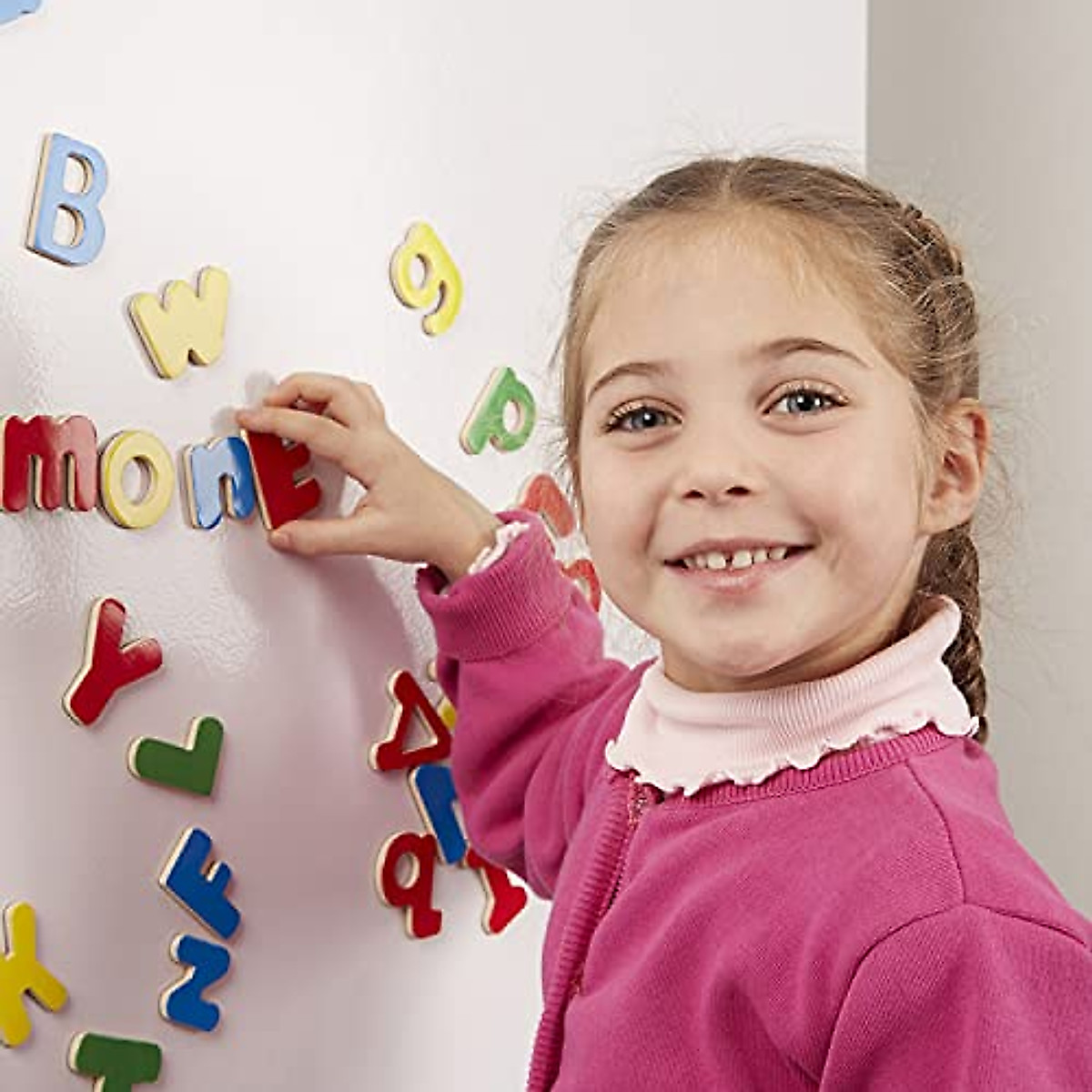 Melissa & Doug 52 Wooden Alphabet Magnets in a Box - Uppercase and Lowercase Letters - ABC Learning Toys, Chunky Magnetic Letters For Toddlers And Kids Ages 3+