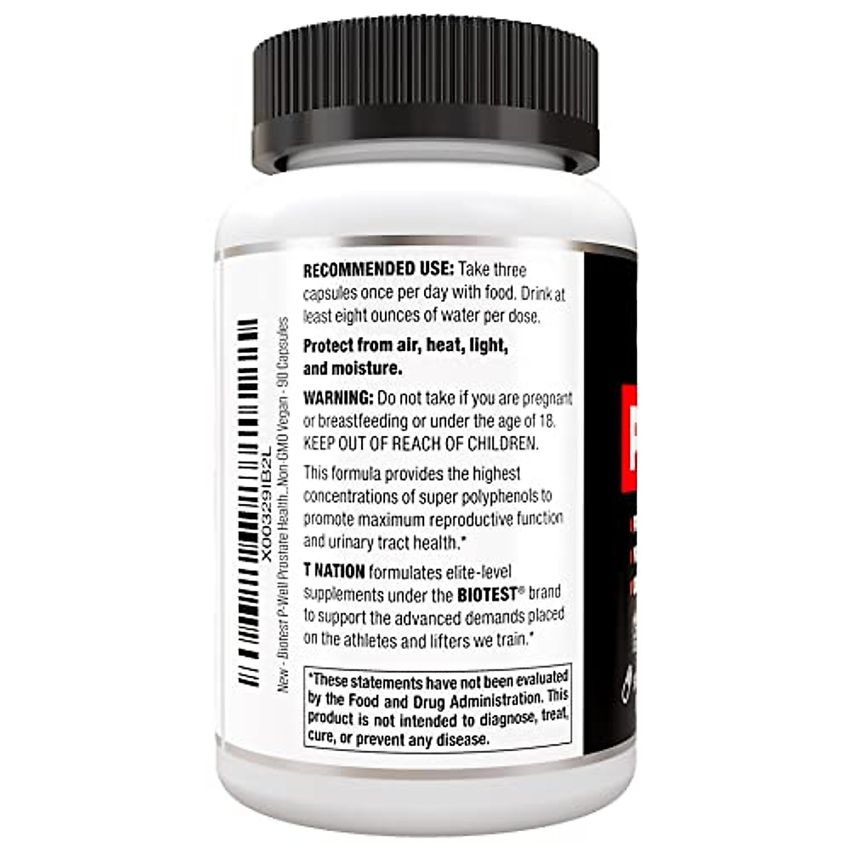 Biotest P-Well Prostate Urinary Tract Support with Pomegranate, Cranberry, Lycopene – 90 Capsules