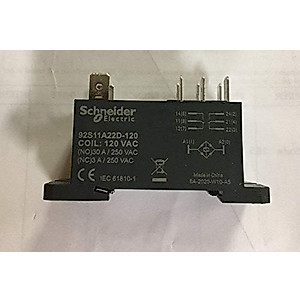 Schneider Electric/Legacy Relay 92S11A22D-120 Power Relay, Dpdt, 120VAC, 30A, Din Rail