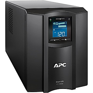 APC Smart-UPS C1000 Battery Backup & Surge Protector SmartConnect with Ethernet Cable, Wire Ties & Cleaning Kit