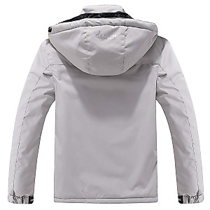 MOERDENG Men's Waterproof Ski Jacket Warm Winter Snow Coat Mountain Windbreaker Hooded Raincoat